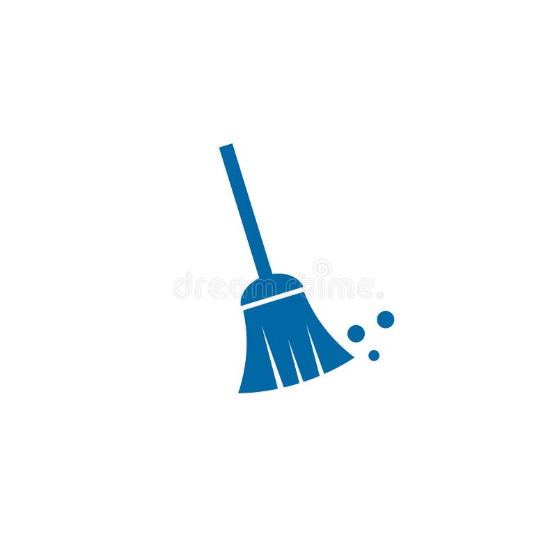 Broom Logo Design Icon Vector Template Stock Vector - Illustration of ...