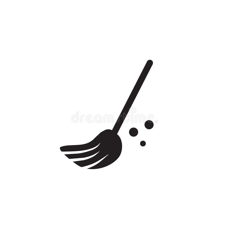 Broom Logo Design Icon Vector Template Stock Vector - Illustration of ...