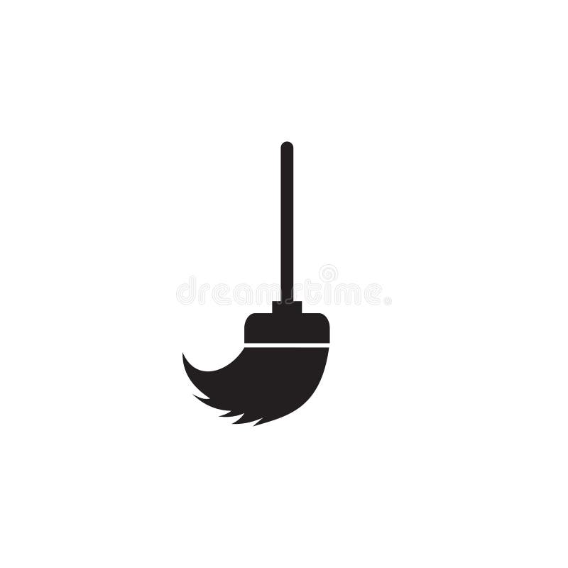 Broom Logo Design Icon Vector Template Stock Vector - Illustration of ...