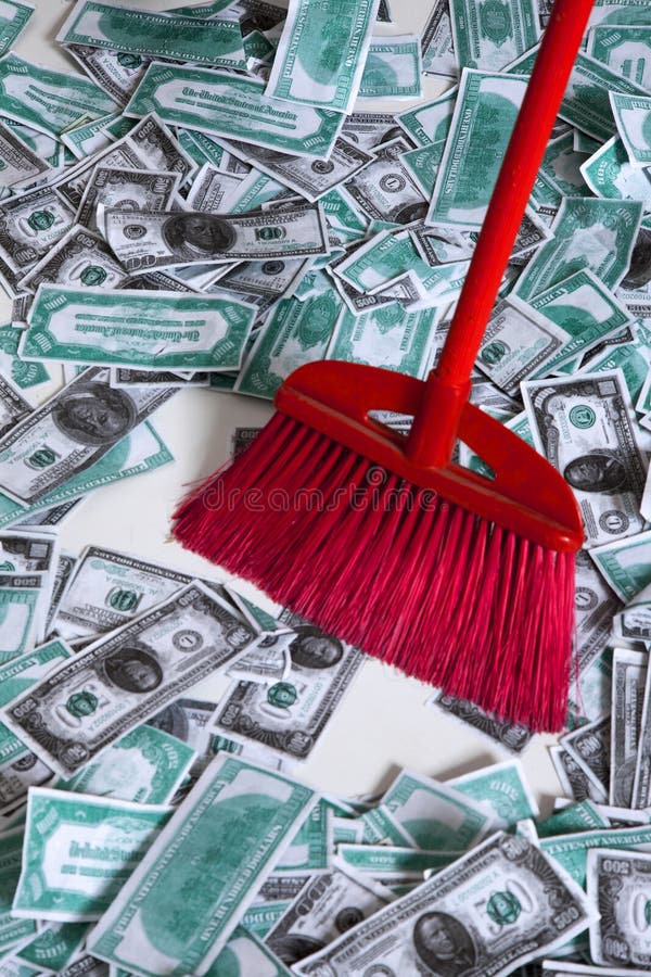 The Money Broom, Clean Sweep. Stock Image - Image of profit, reward: 307101