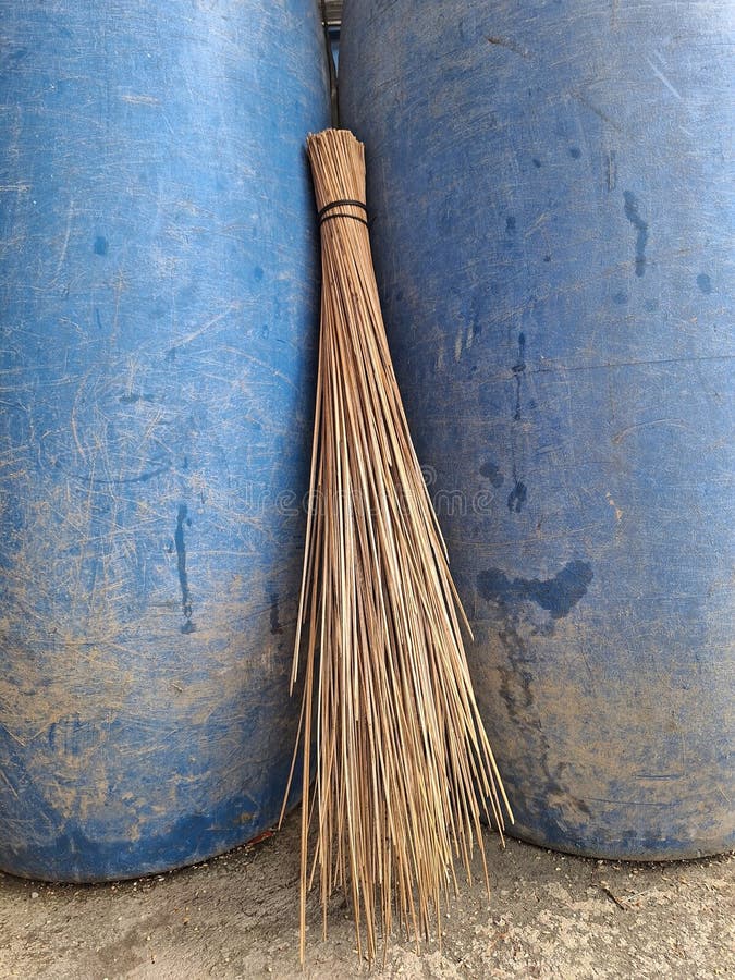 Broom Palm Fiber between Two Barrels Stock Image - Image of vehicle ...