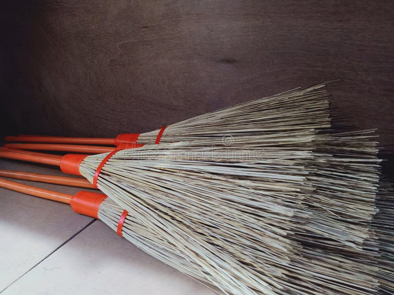 Broom stick in the kitchen stock image. Image of wash - 269899139