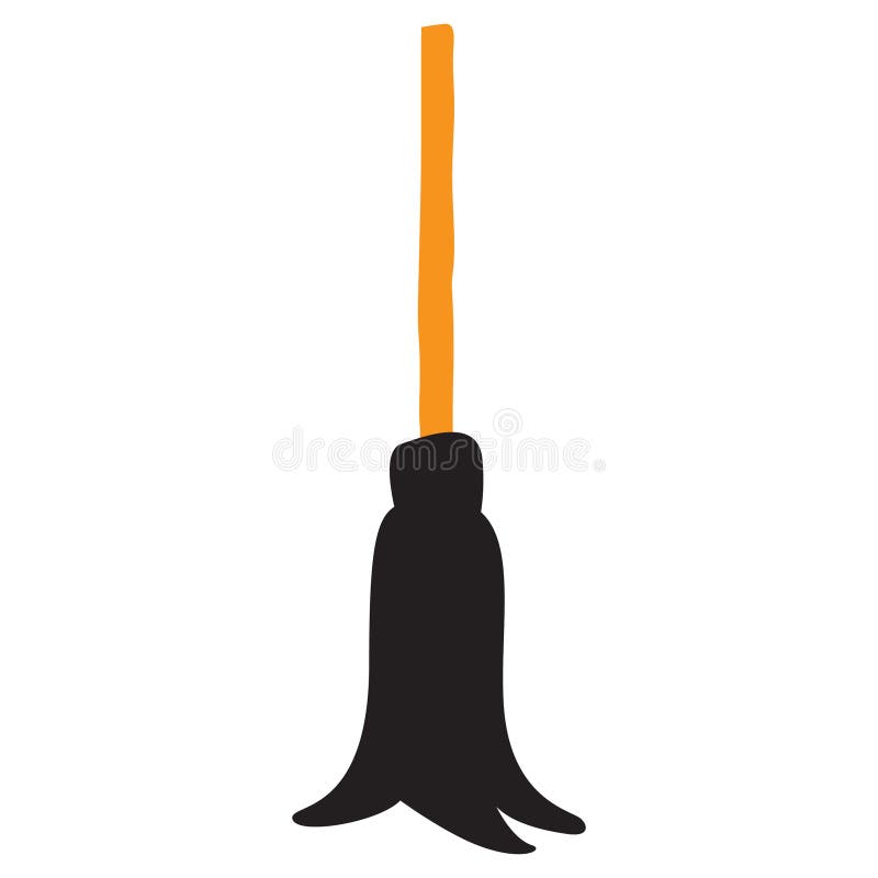 Broom Stick. Vector Illustration Decorative Design Stock Vector ...
