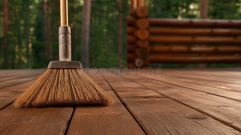 A Broom is Used To Clean Dust and Debris Off the Floor in a Setting ...