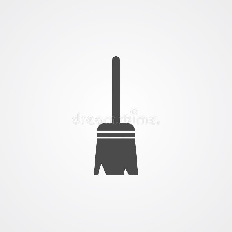 Broom Vector Icon Sign Symbol Stock Vector - Illustration of concept ...