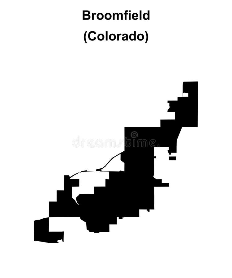 Broomfield outline map stock illustration. Illustration of broomfield ...