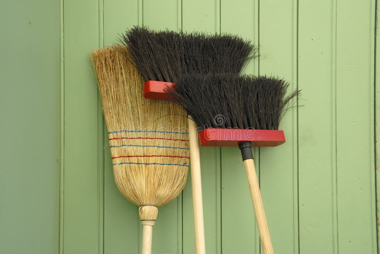 Brooms stock image. Image of floor, cleanup, house, broom - 3341657