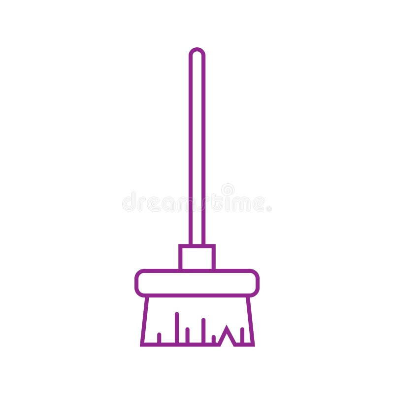 Broomstick. Vector Illustration Decorative Design Stock Vector ...