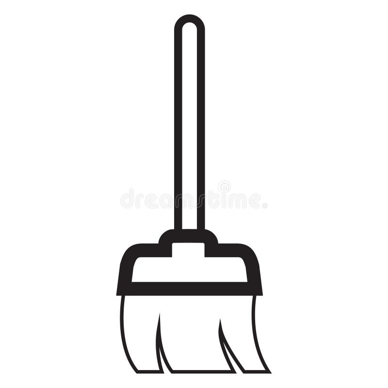 Broomstick. Vector Illustration Decorative Design Stock Vector ...