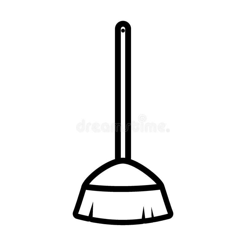 Broomstick. Vector Illustration Decorative Design Stock Vector ...