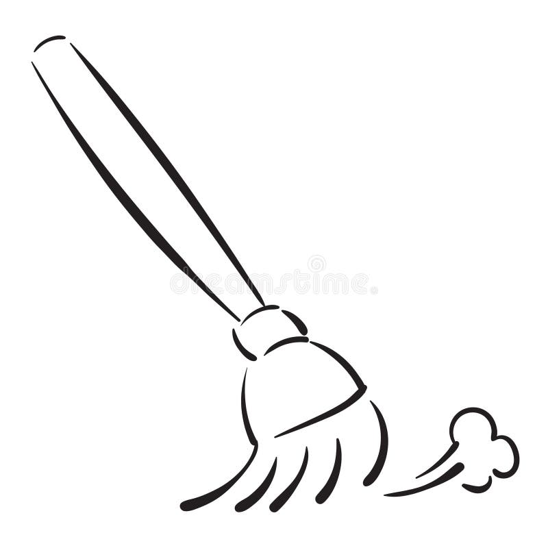 Broomstick. Vector Illustration Decorative Design Stock Vector ...