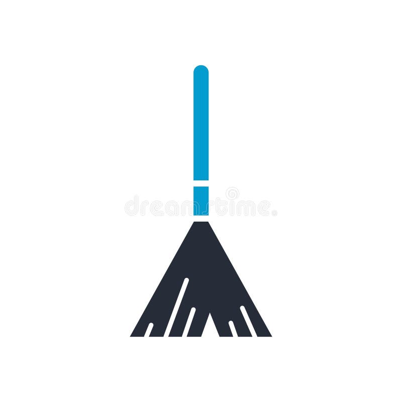 Broomstick Vector Illustration Set. Vector Illustration Decorative ...