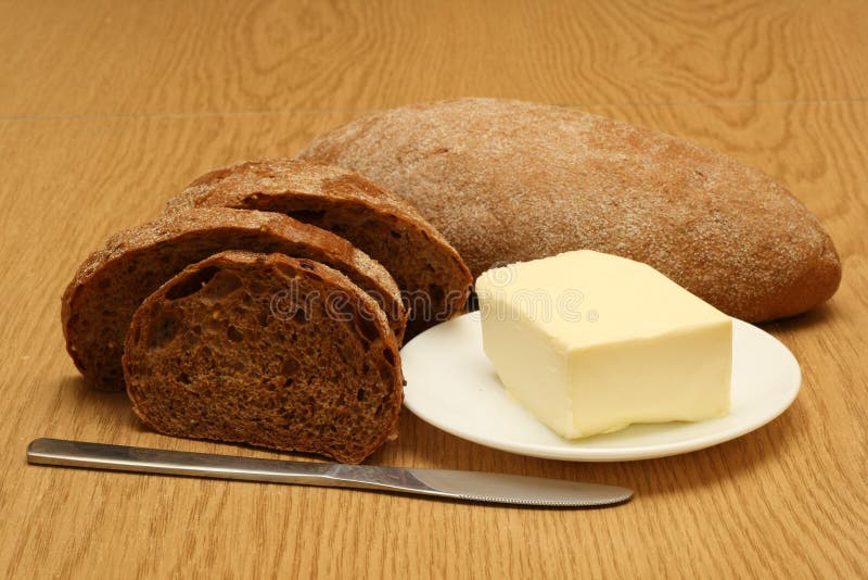 Brot und Butter stockbild. Bild von butter, brot - 53177633
