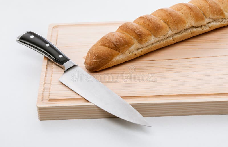 Brot Und Messer Auf Hackendem Brett Stockbild - Bild von frühstück ...