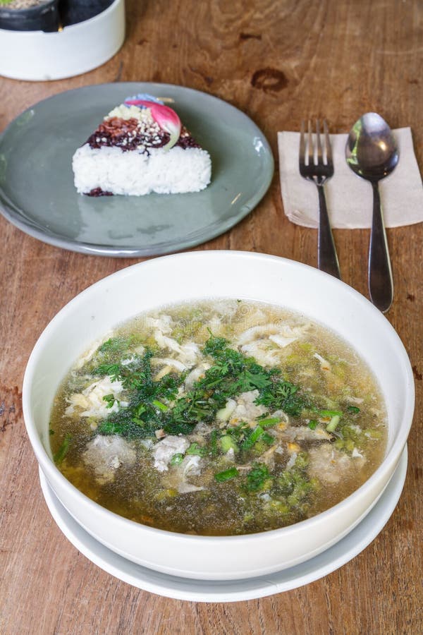 Broth egg stock photo. Image of focus, flour, restaurant - 60145356