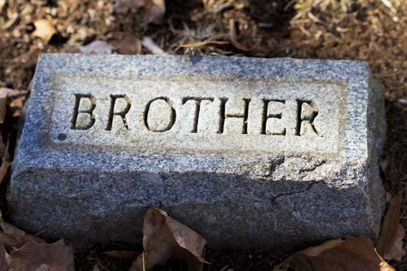 Brother Granite Gravestone Marker Stock Image - Image of gravestone ...