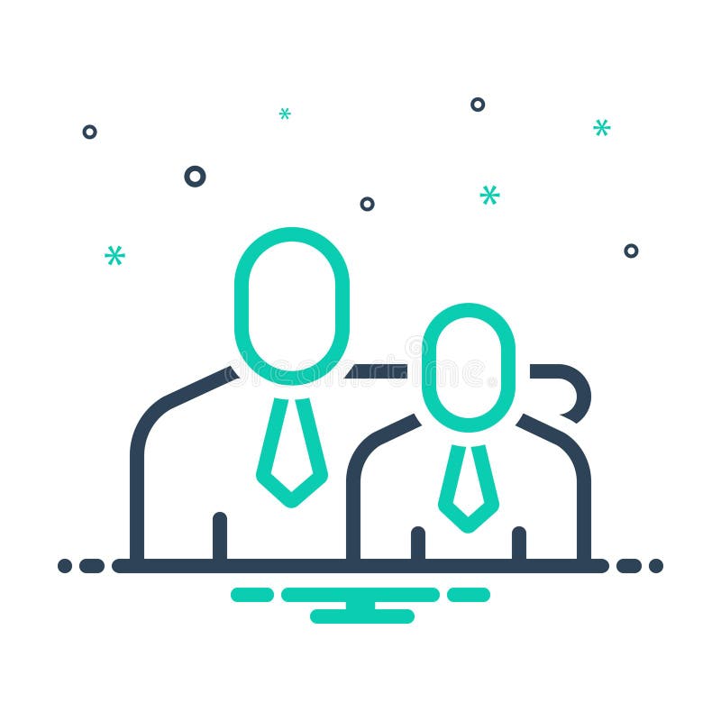 Mix Icon for Brother, Relative and Brotherhood Stock Illustration ...