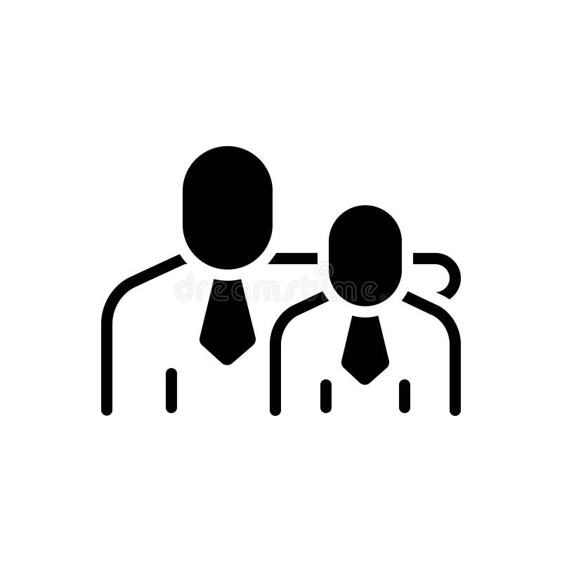 Black Solid Icon for Brother, Relative and Brotherhood Stock ...