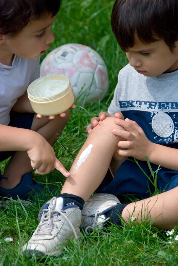 Brothers help stock image. Image of cloth, cute, beauty - 9673535