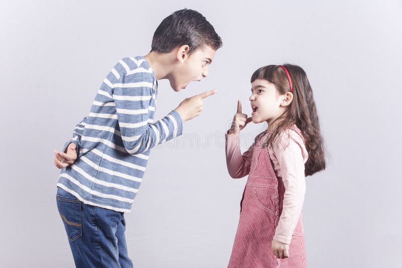 Brother and sister arguing stock image. Image of shouting - 85236997
