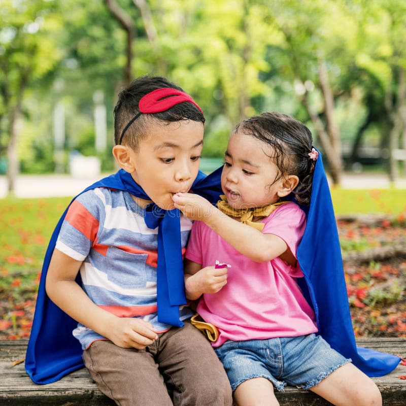 Brother Sister Elementary Childhood Kid Playful Concept Stock Image ...