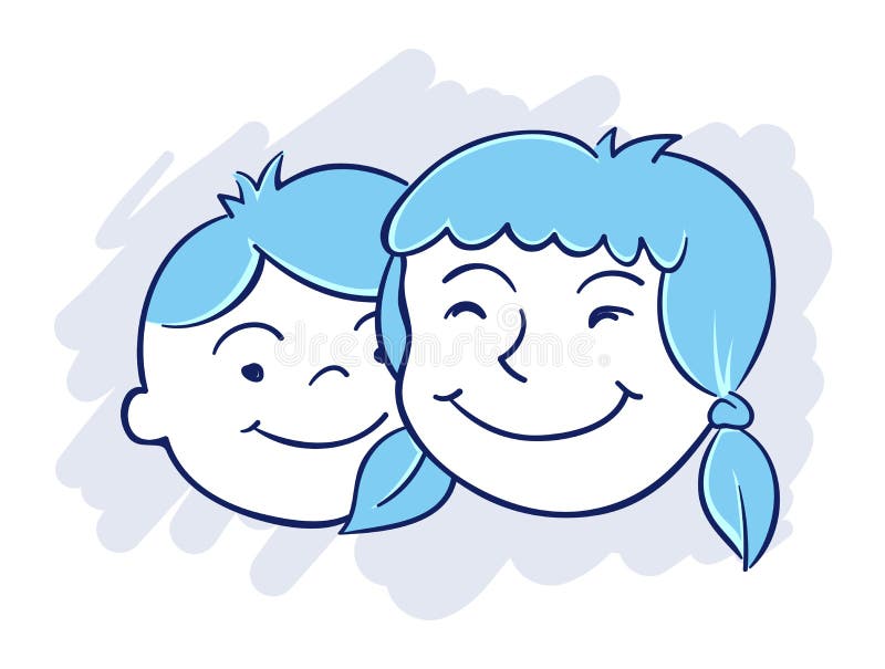 Brother and sister stock vector. Illustration of together - 47187904