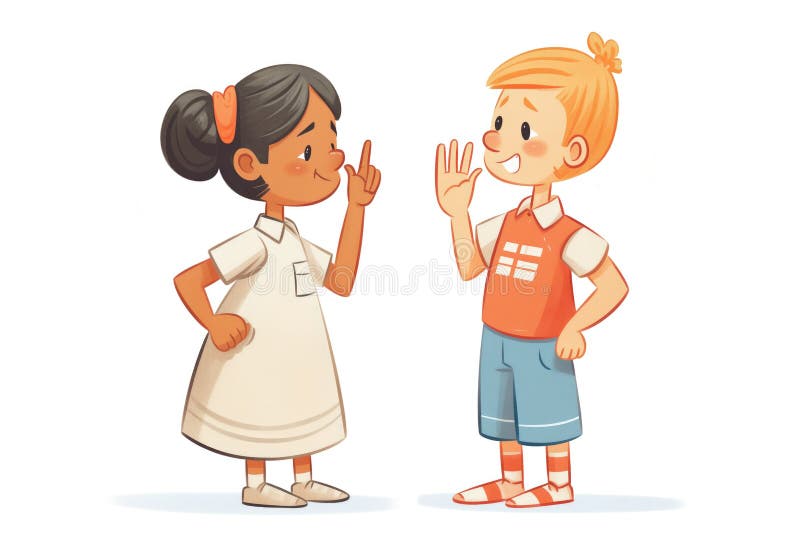 Brother Teaching Deaf Sister Sign Language Stock Image - Image of sign ...
