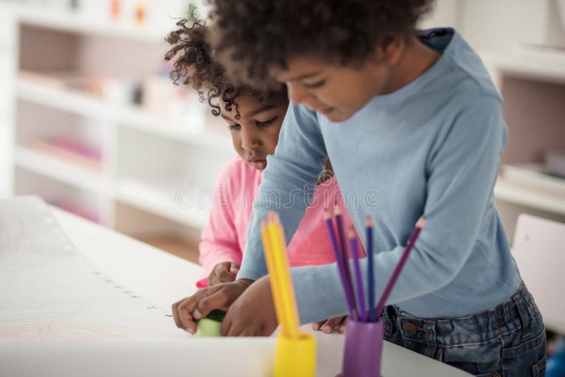 Brother is always There To Help Stock Photo - Image of kids, close ...