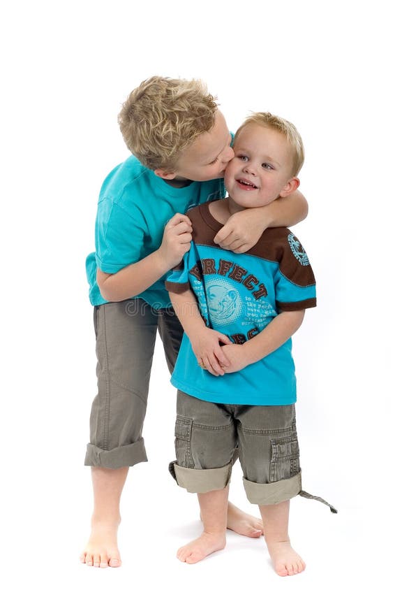 Brothers stock photo. Image of shoot, kiss, faces, kissing - 1875728