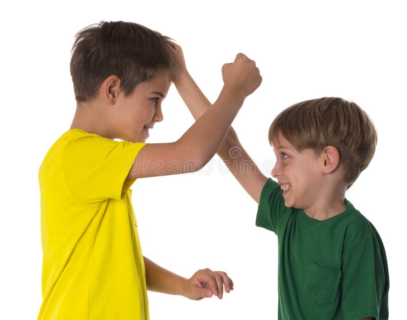 Brothers Fighting - Simulation Stock Photo - Image of ouch, injury ...