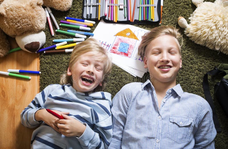 Brothers having fun stock photo. Image of closeup, beautiful - 113232978