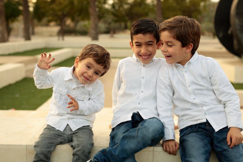 Brothers in a Park in Elche Stock Image - Image of green, friends: 71199067