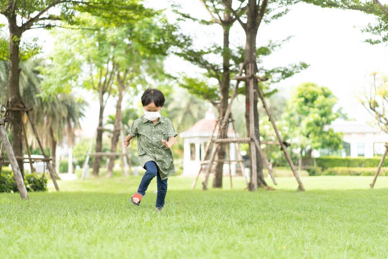 3 Brothers are Running and Playing in the Garden Stock Photo - Image of ...