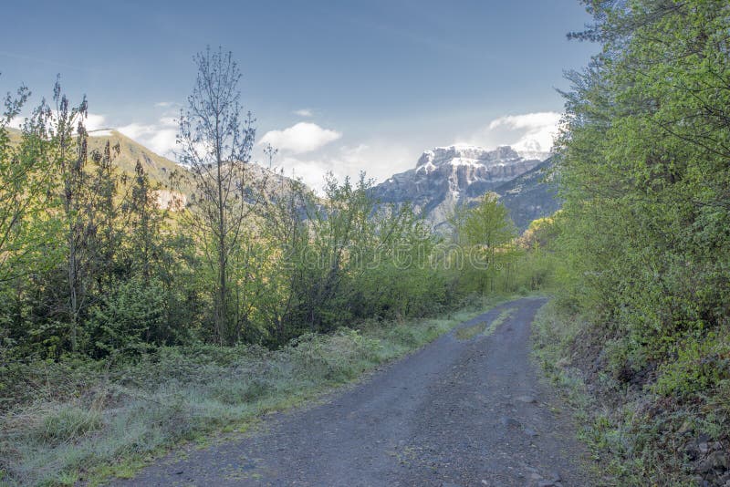 Broto landscape stock image. Image of ordesa, landmark - 94323619