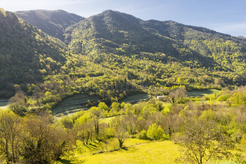 Broto landscape stock image. Image of huesca, mountain - 94325609