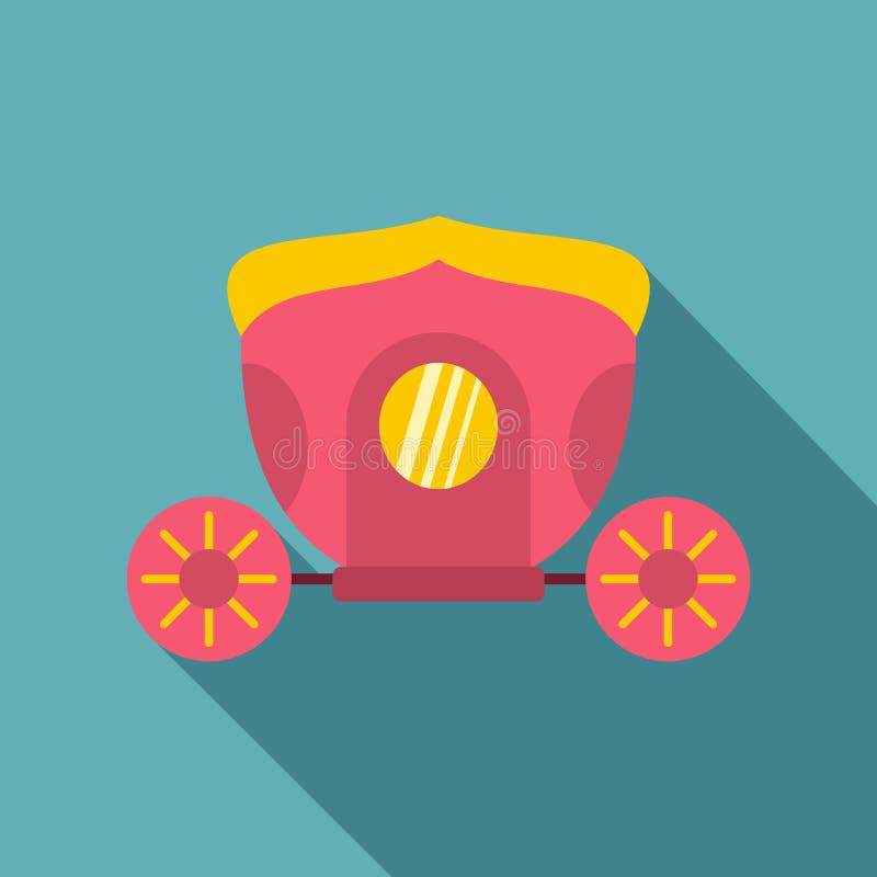 Brougham icon, flat style stock vector. Illustration of luxury - 86387639