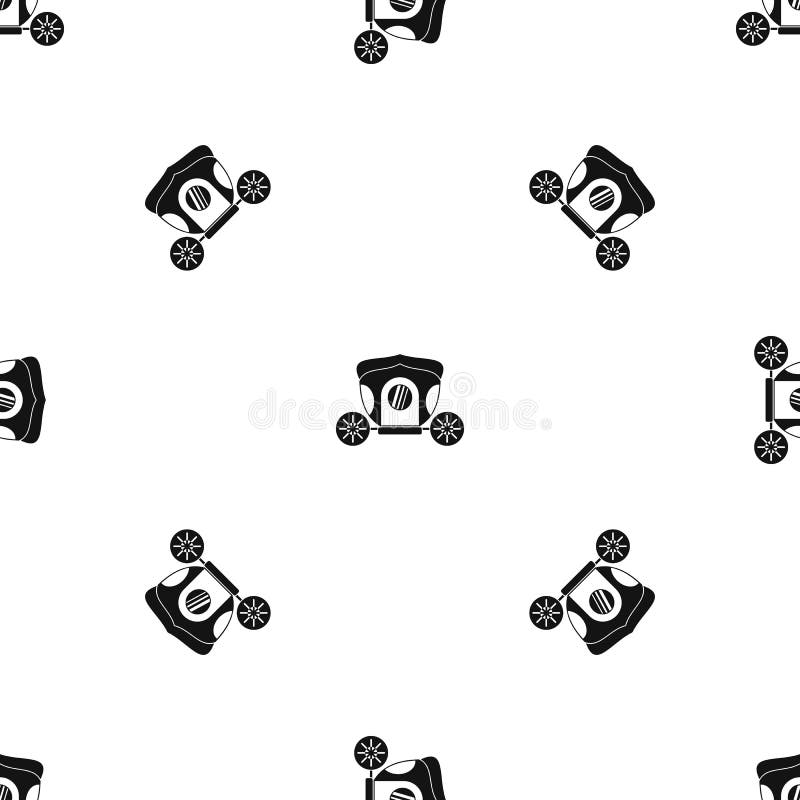 Brougham Pattern Seamless Black Stock Vector - Illustration of black ...
