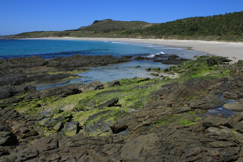 Broughton Bay Beach Sea and Waves the Gower Peninsula South Wales UK ...
