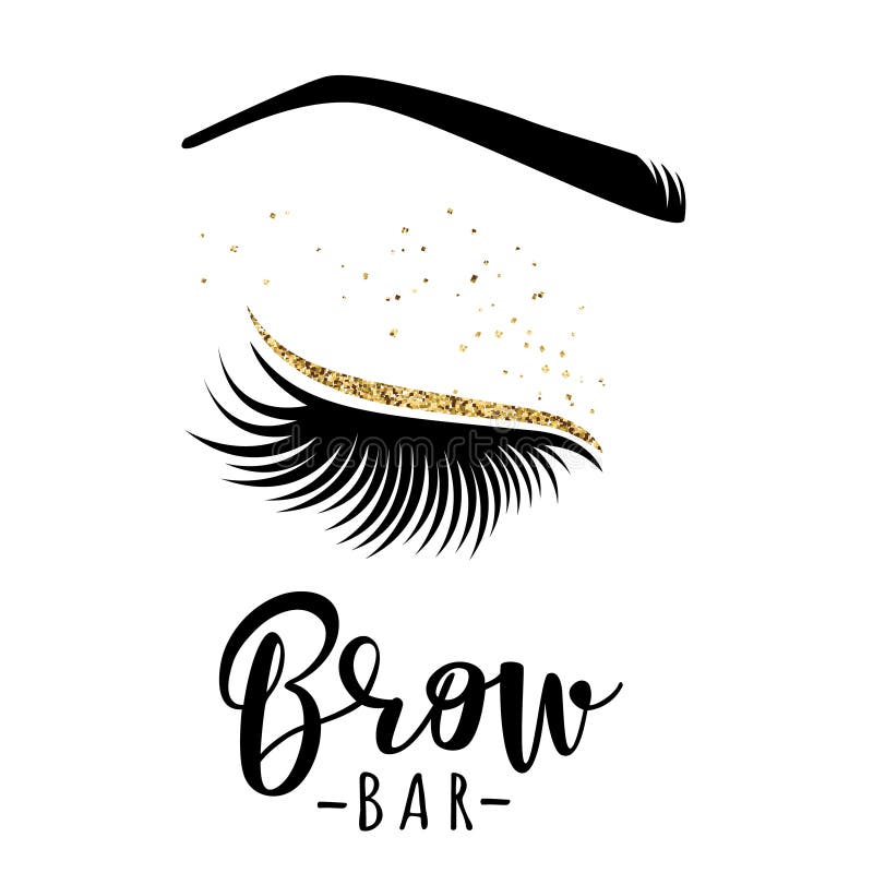 Brow Bar Logo. Vector Beautiful Woman Face Stock Vector - Illustration ...