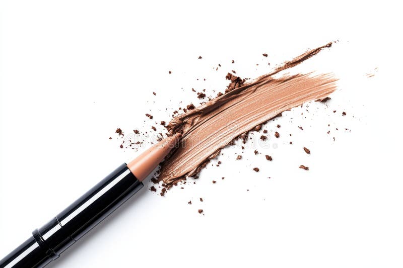 Brow Pencil Smudges Create an Artistic Display of Cosmetic Textures on ...