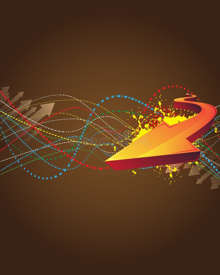 Brown Abstract Background And Arrow Stock Vector - Illustration of ...