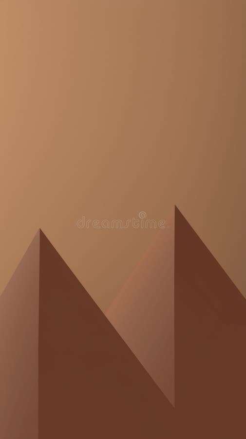 Brown Abstract Geometric Background Features Triangles Creating a ...