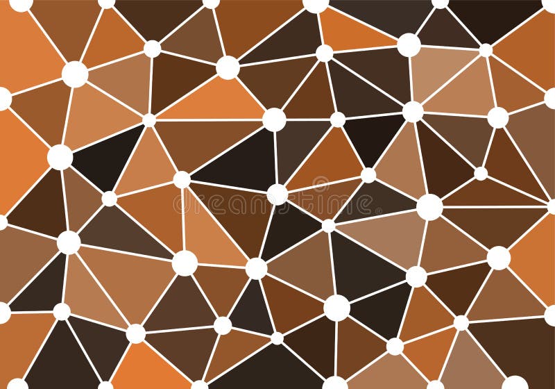 Brown Abstract Geometric Background with Triangles, Circles and Lines ...