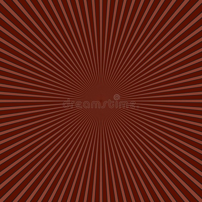 Brown Abstract Sun Ray Background - Vector Graphic Design with Radial ...