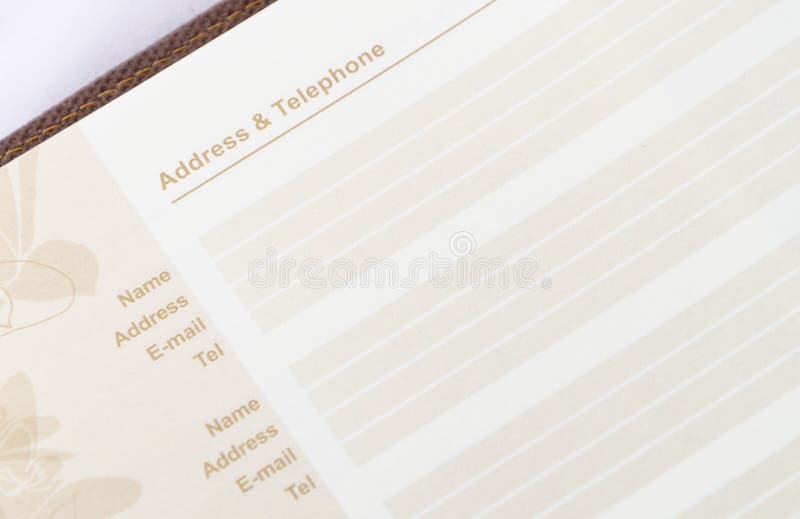 Brown address book stock photo. Image of phone, appointment - 40198824