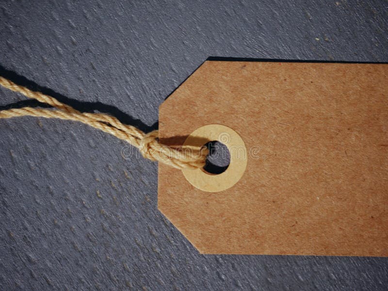 Brown Address Label Gift Tag Background Close Up Shot Stock Photos ...