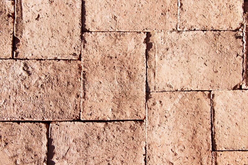 Brown Adobe Mud Brick Pattern Stock Photo - Image of wallpaper ...