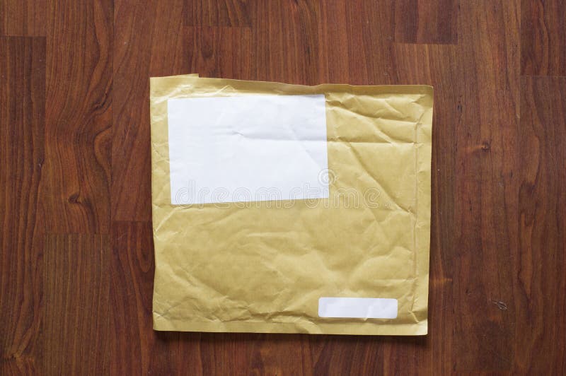 Brown air bubble envelope stock photo. Image of paper - 176276946