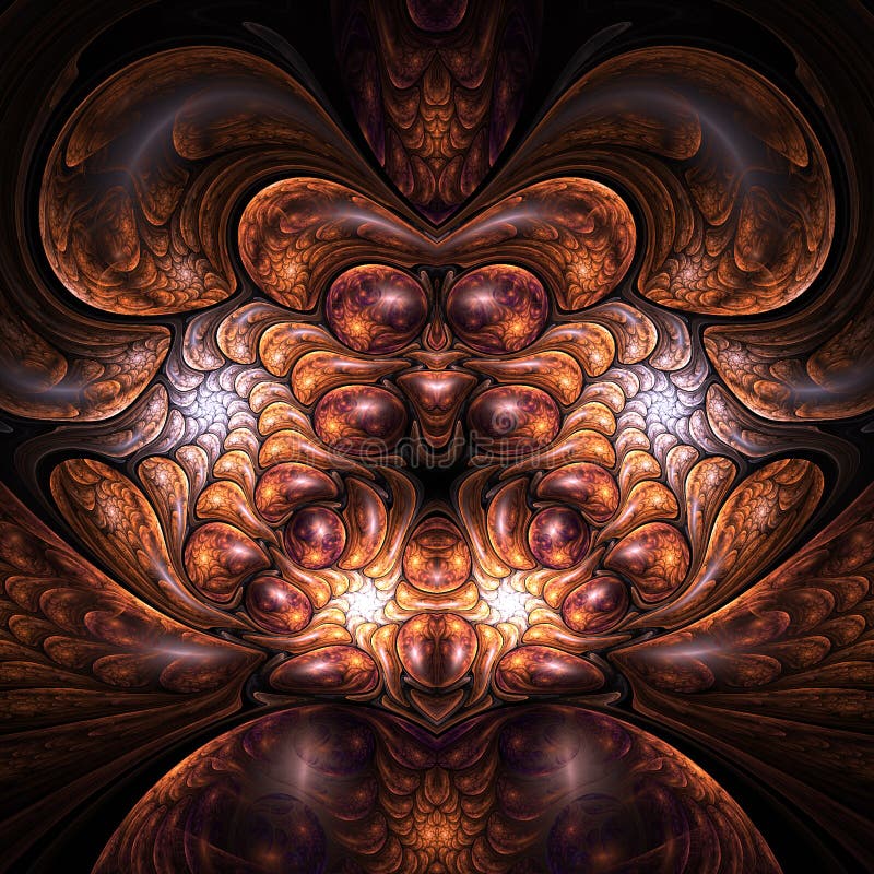 Brown Alien Fractal stock image. Image of combo, cloud - 84853155