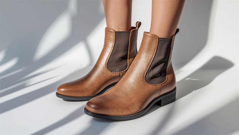 Photorealistic Image of a Ankle Boots on a Clothing Rack Stock ...